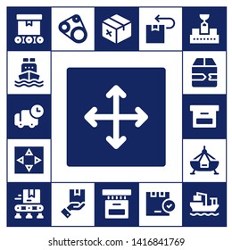 Distribution Icon Set 17 Filled Distribution Stock Vector (Royalty Free ...