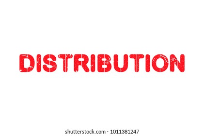 Distribution Lettering Grunge Texture Isolated On Stock Vector (Royalty ...