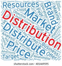 Distribution Word Cloud Art Background Stock Vector (Royalty Free ...