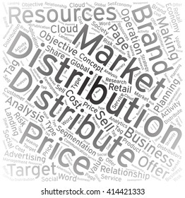 Distribution Word Cloud Art Background Stock Vector (Royalty Free ...