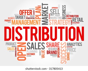 Distribution Word Cloud Business Concept Stock Vector (Royalty Free ...