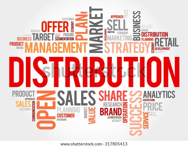 Distribution Word Cloud Business Concept Stock Vector (Royalty Free ...