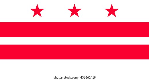 Washington Dc Official Flag Symbol American Stock Vector (Royalty Free ...