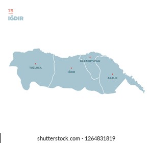 District Map Igdir Province Turkey: เวกเตอร์สต็อก (ปลอดค่าลิขสิทธิ์ ...
