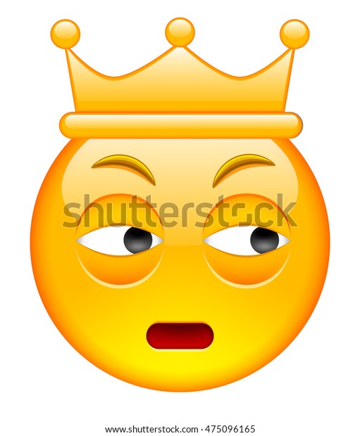 Distrust Face Crown Distrust Emoji Crown Stock Vector (Royalty Free ...