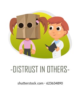 Distrust Others Medical Concept Vector Illustration Stock Vector ...