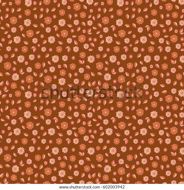 Ditsy Style Flower Vector Seamless Pattern Stock Vector (Royalty Free ...