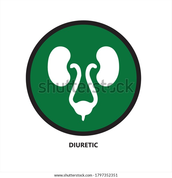 Diuretic Green Vector Icon Art Stock Vector (Royalty Free) 1797352351 ...
