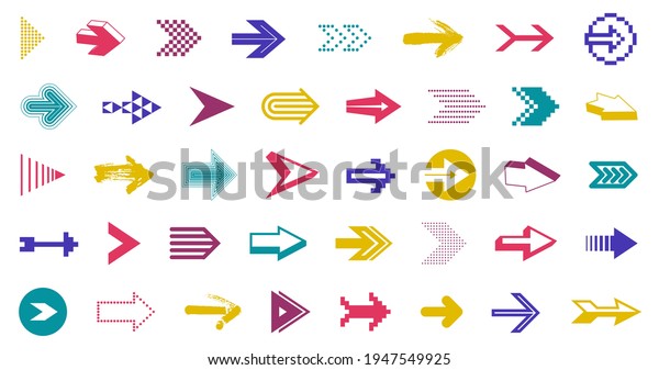 Diverse Arrow Cursors Vector Set Different Stock Vector (Royalty Free ...