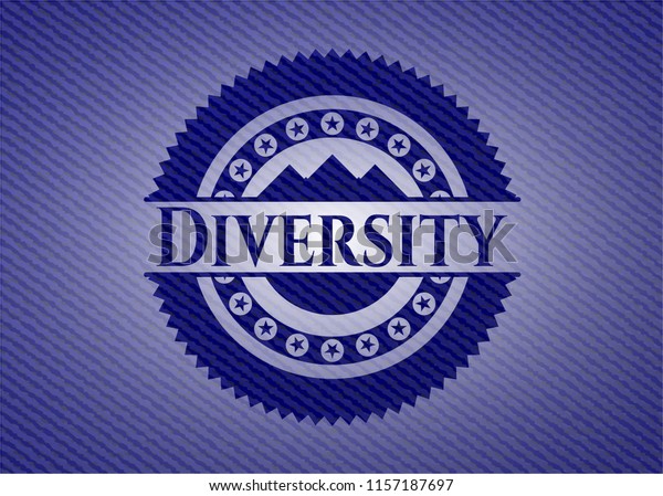 Diversity Badge Jean Texture Stock Vector (Royalty Free) 1157187697 ...