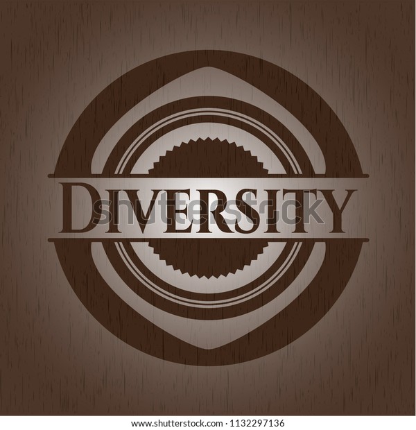 Diversity Badge Wood Background Stock Vector (Royalty Free) 1132297136 ...