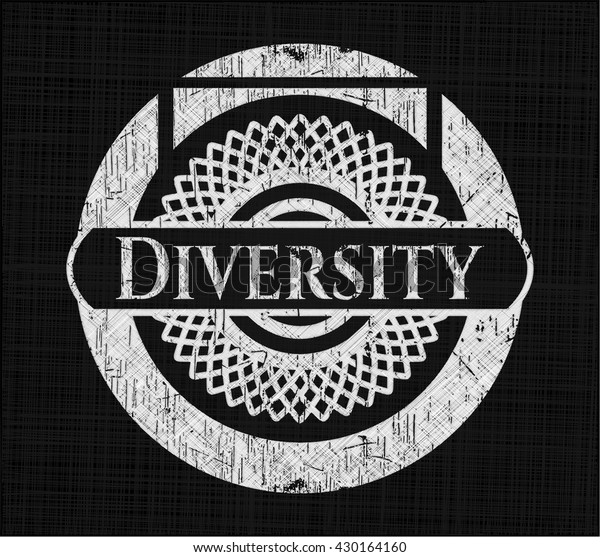 Diversity Chalk Emblem Written On Blackboard Stock Vector (Royalty Free ...