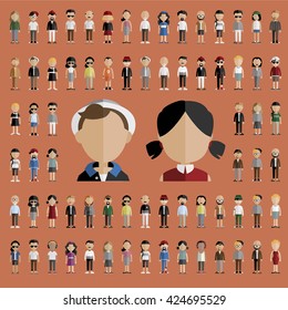 Vektor Stok Diversity Characters People Vector Set Concept (Tanpa ...