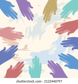 Diversity Hands Human Rights Concept Stock Vector (Royalty Free ...