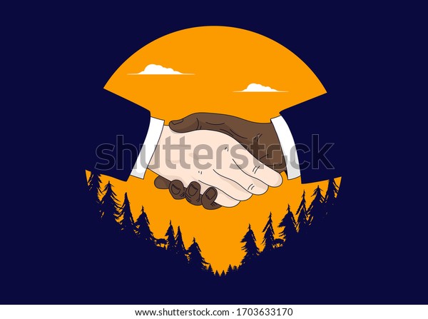Diversity Handshake People Different Colour Shaking Stock Vector ...