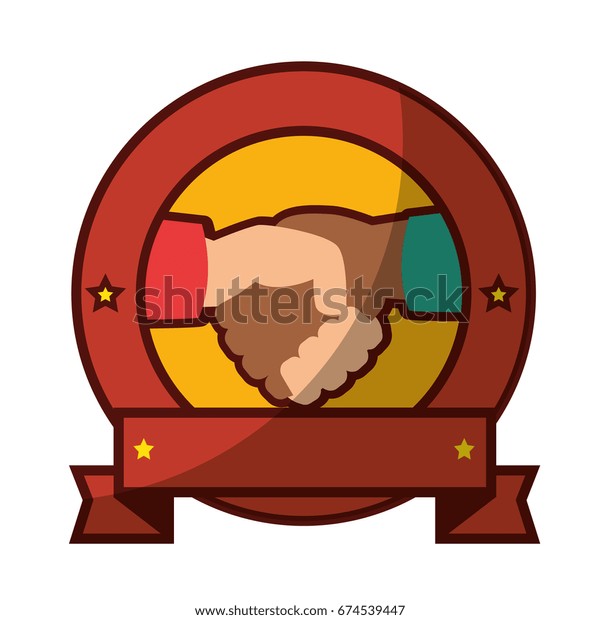 Diversity Handshake Symbol: vector de stock (libre de regalías ...