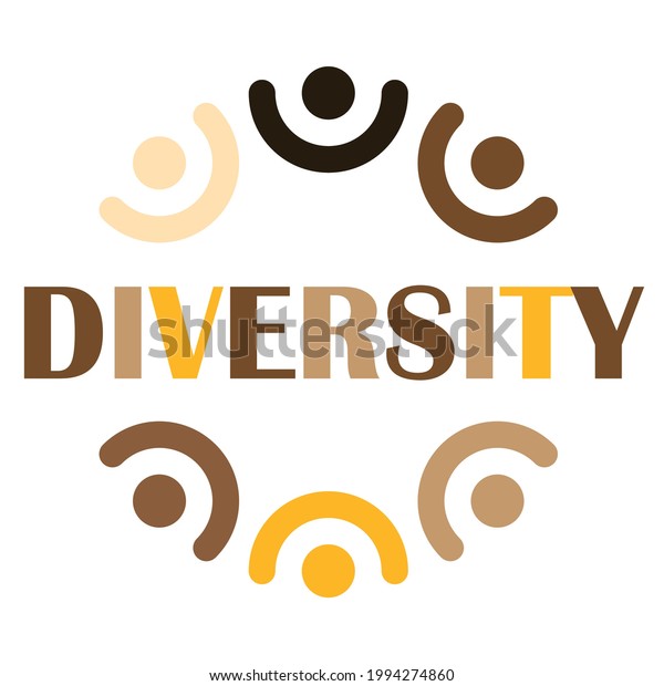 Diversity Icon Symbol Isolated White Background Stock Vector (Royalty ...