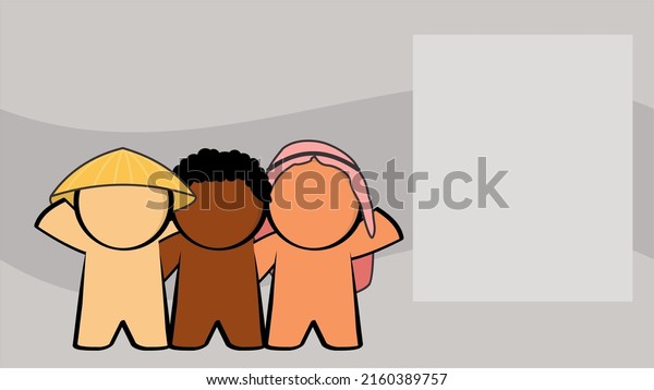 Diversity Pictograms Multicultural Background Illustration Vector ...