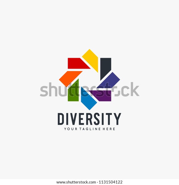 Diversity Team Work Logo Design Vector Stock Vector (Royalty Free ...