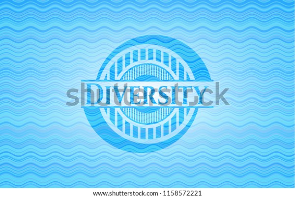 Diversity Water Wave Representation Emblem Background Stock Vector ...