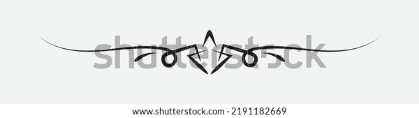 Divider Border Frame Line Vintage Style Stock Vector (Royalty Free ...