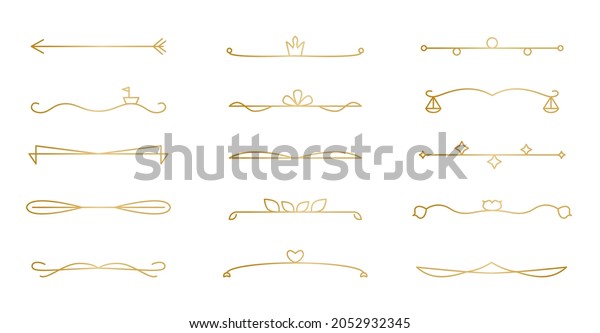 Dividers Chapter Decorations Delimiters Set Frame Stock Vector (Royalty ...