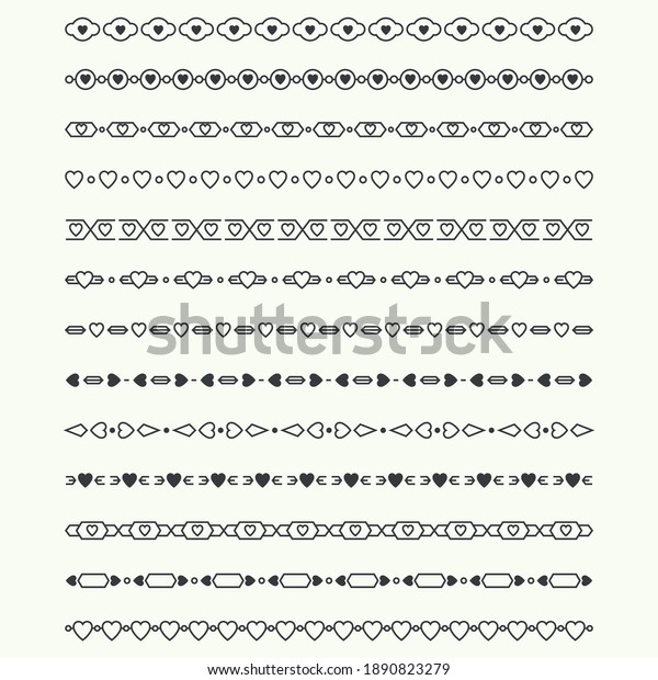 Dividers Vector Set Isolated Geometric Horizontal Stock Vector (Royalty ...