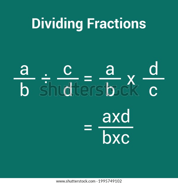 Dividing Fractions Rule Mathematic Stock Vector (Royalty Free ...