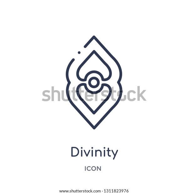 Divinity Icon Zodiac Outline Collection Thin Stock Vector (Royalty Free ...