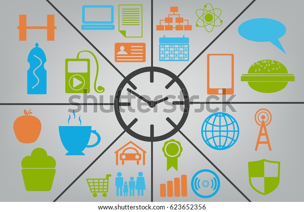 Division Day Into Phases Stock Vector (Royalty Free) 623652356 ...