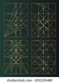 Division Geometry By Gold Lines On Stock Vector (Royalty Free ...