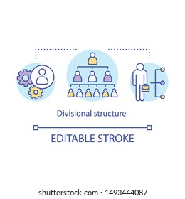 Divisional Corporate Structure Concept Icon Company Stock Vector ...