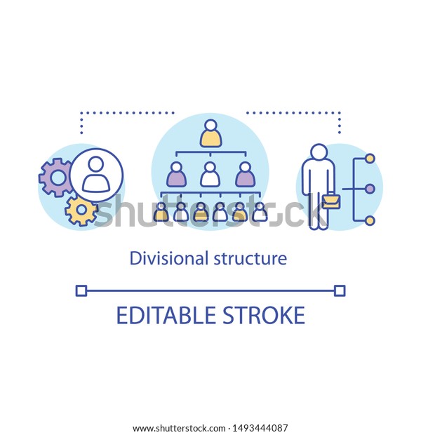 Divisional Corporate Structure Concept Icon Company Stock Vector ...