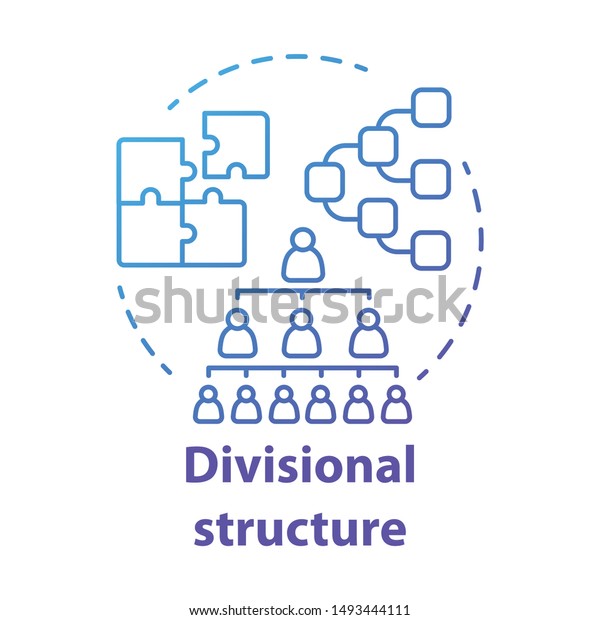 Divisional Corporate Structure Concept Icon Organization: เวกเตอร์สต็อก ...