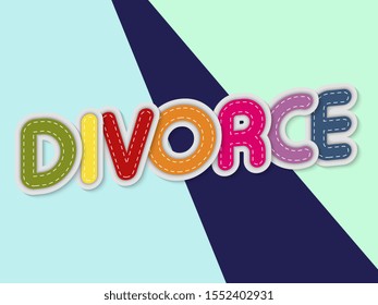Divorce Letters Banner Border Stitches Stock Vector (Royalty Free ...