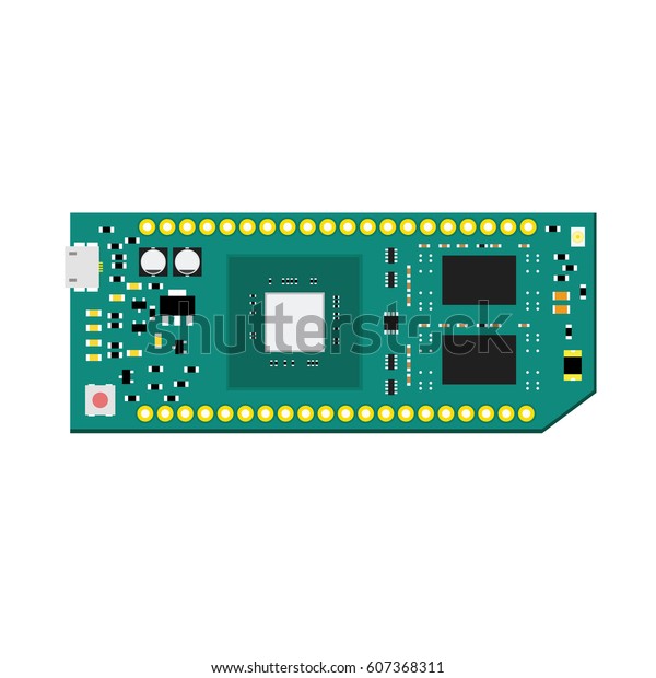 Diy Electronic High End Board Microcontroller Stock Vector (Royalty ...