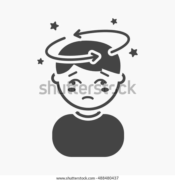 Dizziness Icon Cartoon Single Sick Icon Stock Vector (Royalty Free ...