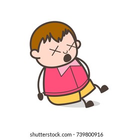 Dizzy Screaming Face Cute Cartoon Kid Stock Vector (Royalty Free) 740574001