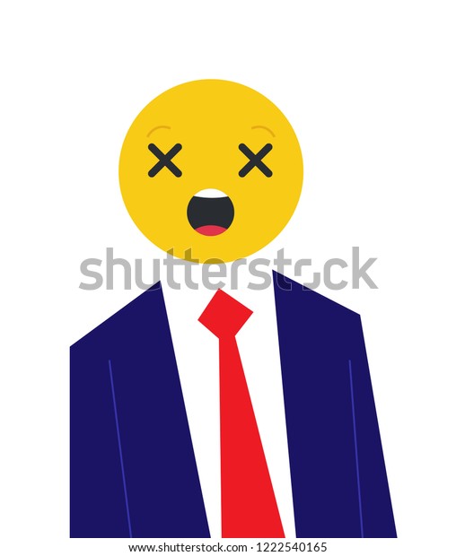 Dizzy Face Emoji Emoji Head Man Stock Vector (Royalty Free) 1222540165 ...