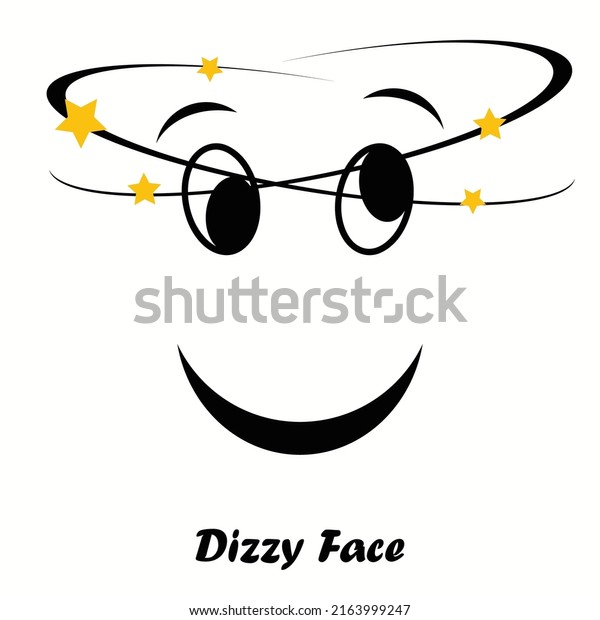 Dizzy Face Logo Icon Vector Template Stock Vector (Royalty Free ...