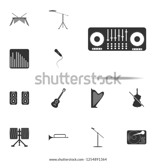 Dj Console Icon Music Instruments Icons Stock Vector (Royalty Free ...