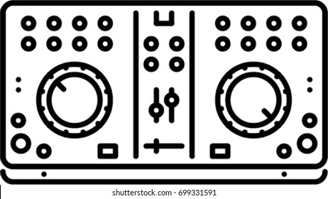 Dj Console Outline Icon Stock Vector (Royalty Free) 699331591 ...