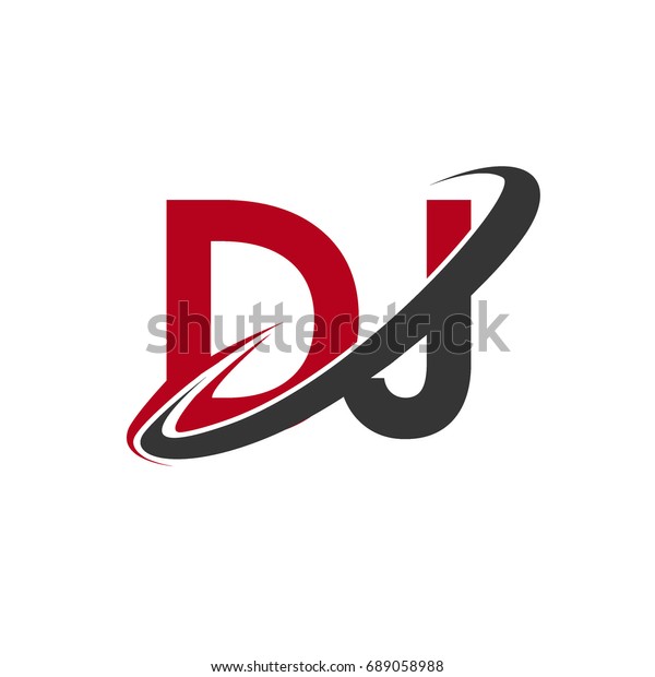 Dj Initial Logo Company Name Colored Stock Vector (Royalty Free) 689058988