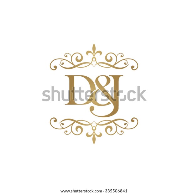 Dj Initial Logo Ornament Ampersand Monogram Stock Vector (Royalty Free ...