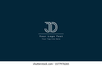 Dj Jd Letter Logo Unique Attractive Stock Vector (Royalty Free) 1577976265
