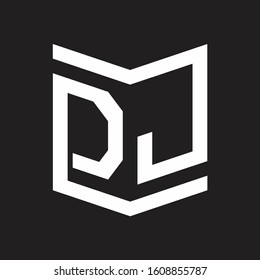 Dj Logo Emblem Monogram Shield Style Stock Vector (Royalty Free ...
