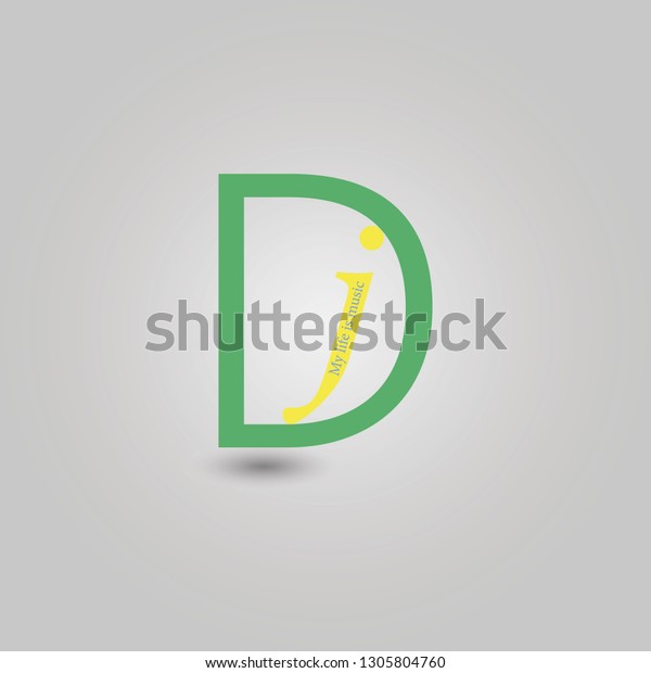 Dj Logo Vector Illustration Word Dj Stock Vector (Royalty Free ...