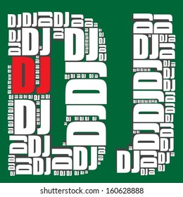 Dj Typography 3d Text Word Art Stock Vector (Royalty Free) 160628888 ...