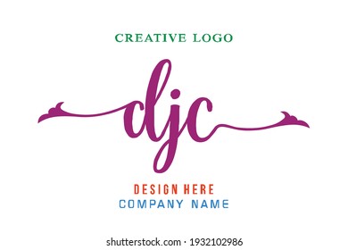 Djc Lettering Logo Simple Easy Understand Stock Vector (Royalty Free ...