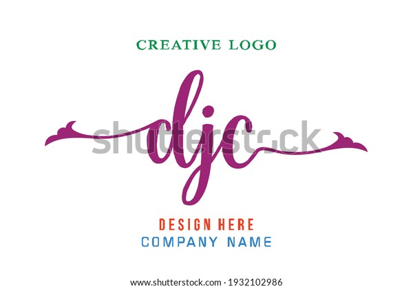 Djc Lettering Logo Simple Easy Understand Stock Vector (Royalty Free ...